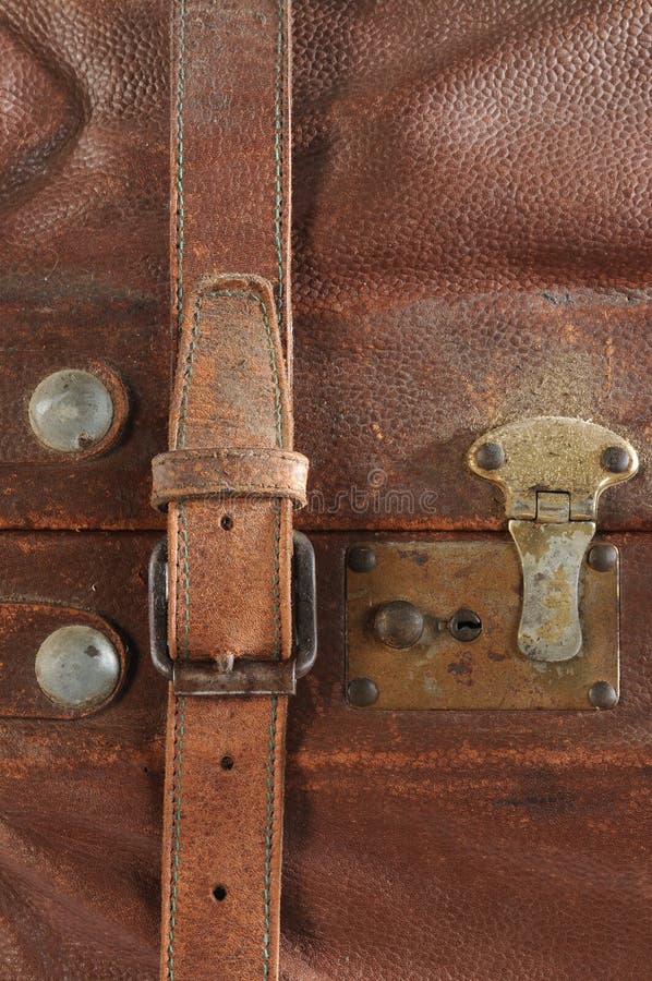 Antique leather case. stock photo. Image of leather, belt - 12785518