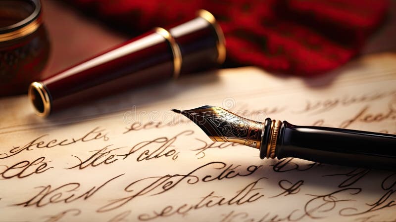 An Antique Letter, Penned in Exquisite Copperplate Script, with a ...