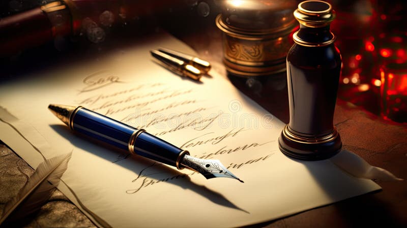 An Antique Letter, Penned in Exquisite Copperplate Script, with a ...