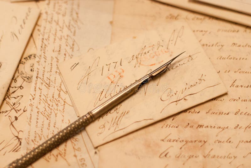 Antique letters stock photo. Image of document, antique - 58778316