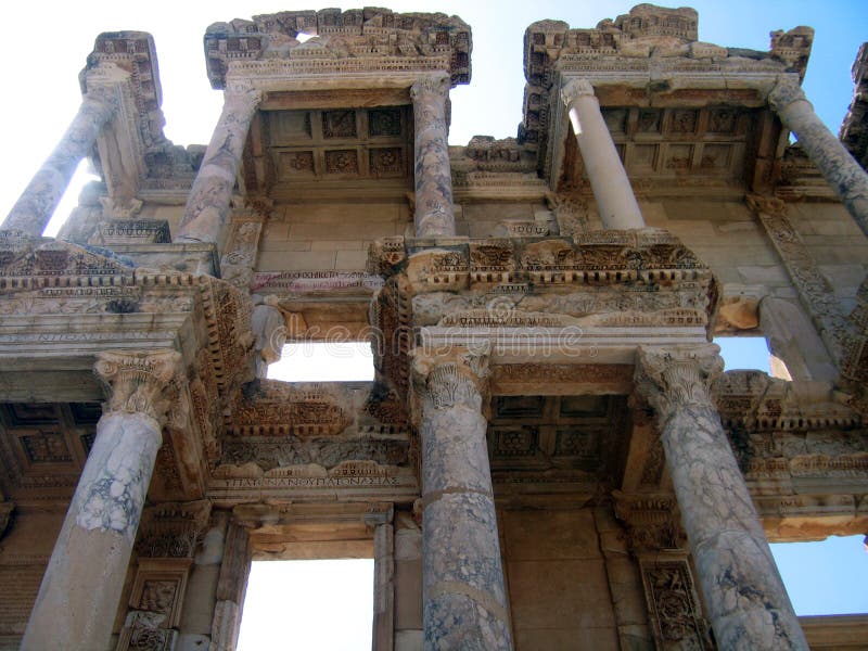 Library of Celsus in Ephesus Stock Image - Image of library, archeology ...