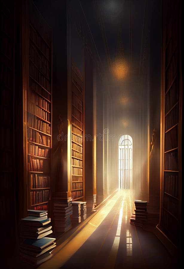 Antique Library with Many Historical Books. AI Generated Stock ...