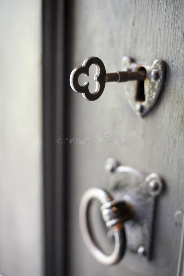 Antique lock and key stock photo. Image of wood, antique - 14359786