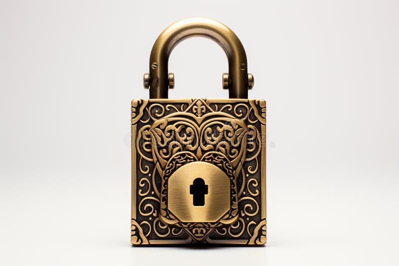 Antique Lock with Transparent Background. AI Stock Illustration ...