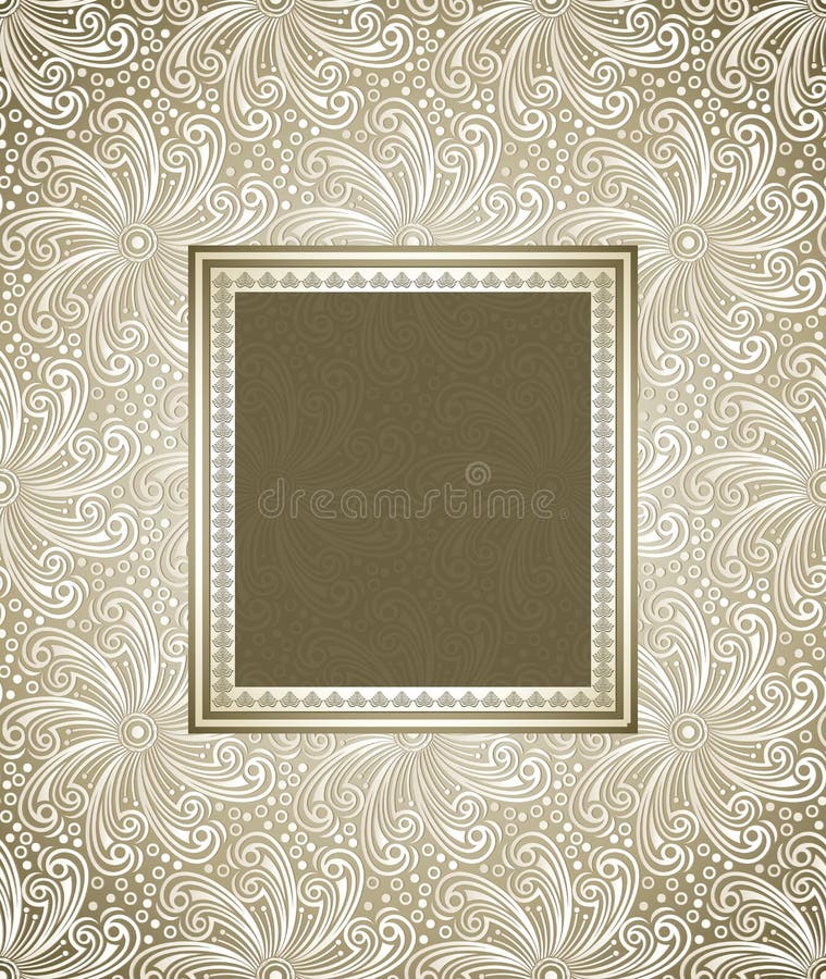 Antique Look Invitation Card Stock Vector - Illustration of traditional ...