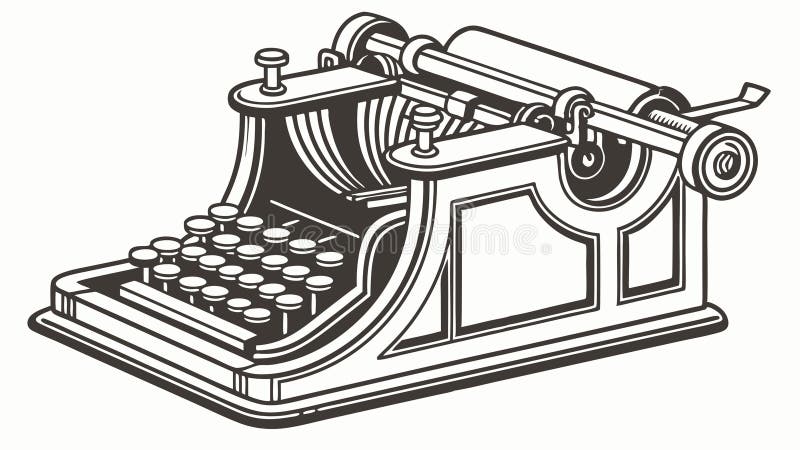 Line Drawing Antique Typewriter Stock Illustrations – 458 Line Drawing ...