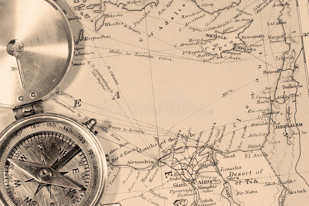 Antique Map stock image. Image of compass, cartography - 5230501