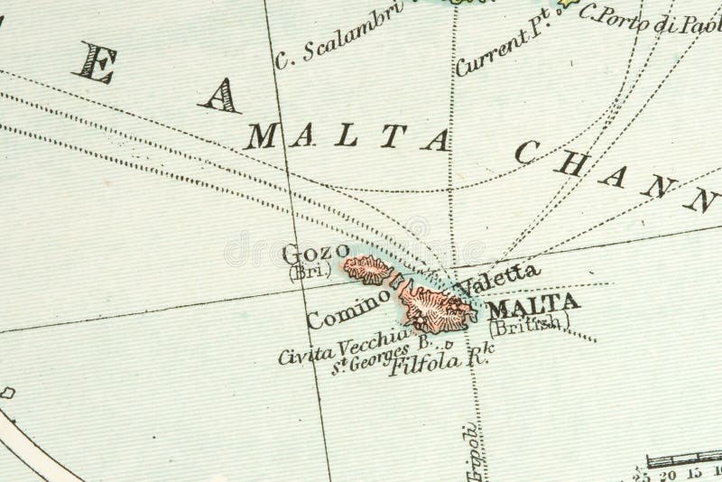 Malta old map stock image. Image of vintage, malta, burmola - 17017761