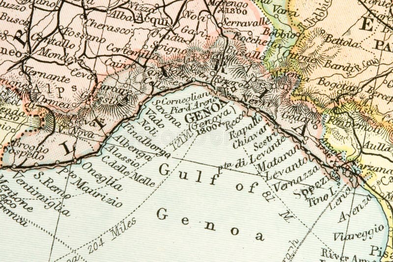 Genoa Map Italy Stock Photos - Free & Royalty-Free Stock Photos from ...