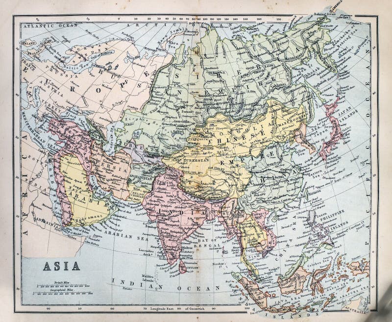 Asia Political Map Of 1880
