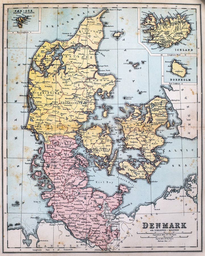 Antique Map of Denmark stock photo. Image of denmark - 37050716 Antique Map of Denmark stock photo. Image of denmark - 37050716