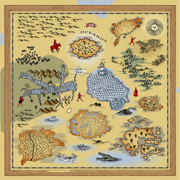 Antique map elements stock vector. Illustration of azimuth - 56636923