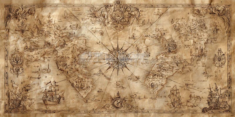 Antique Map Texture Grunge Background for Design Projects Stock ...