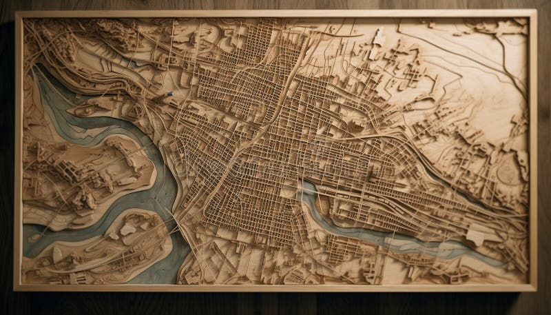 An Antique Map of the World, Engraved in Classical Style Generated by ...