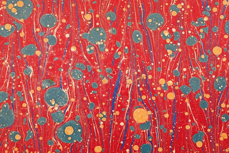 Marbled Antique Book End Paper Texture Stock Photo - Image of spot ...