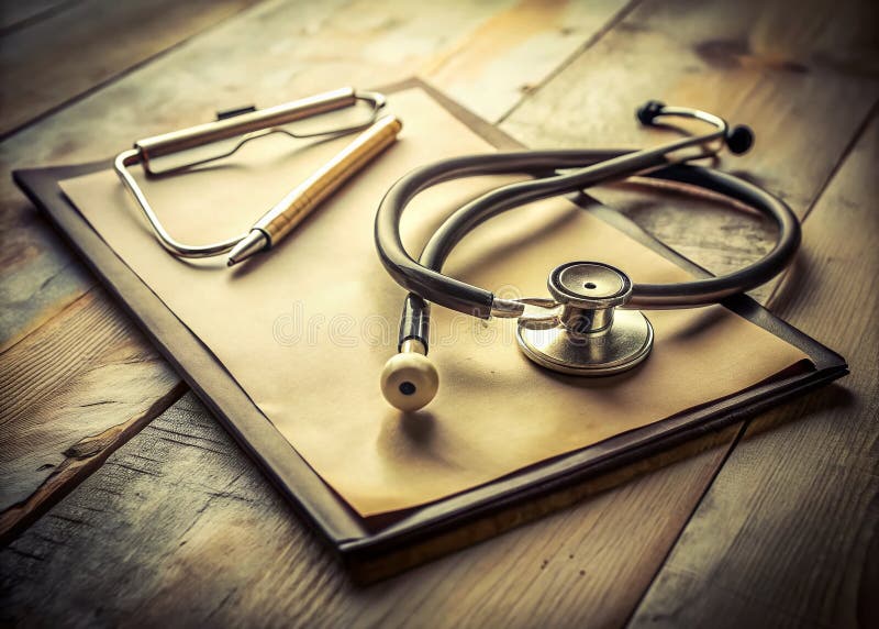 Antique Medical Instruments a Timeless Look at Stethoscope Clipboard ...