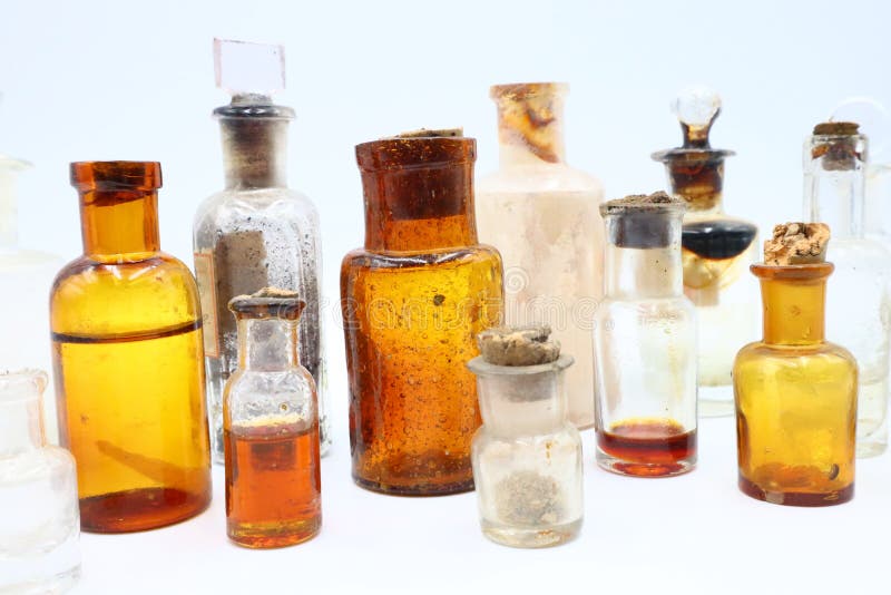 Antique Medicine Bottles, 1800s Victorian Era Stock Image - Image of ...