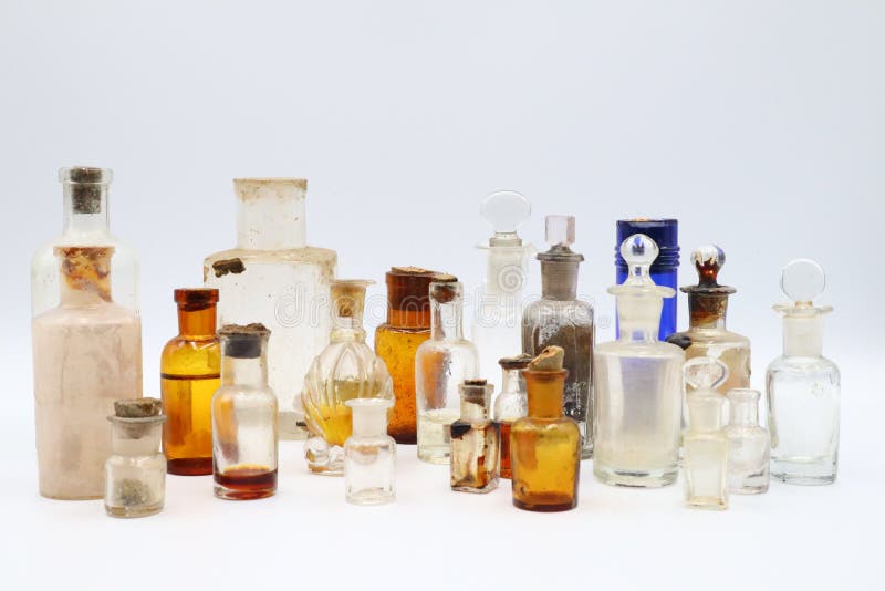 Antique Medicine Bottles, 1800s Victorian Era Stock Image - Image of ...
