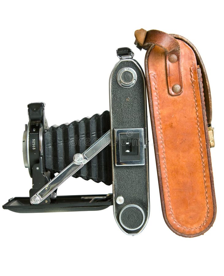 Antique Medium Format Camera in Profile Stock Photo - Image of focus ...