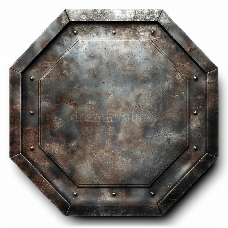 Antique Metal Shield with Rust and Wear. Generative Ai Stock ...