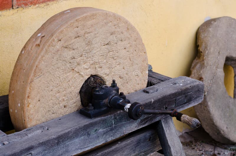 Antique mill -stone stock photo. Image of whetstone, tool - 81821956