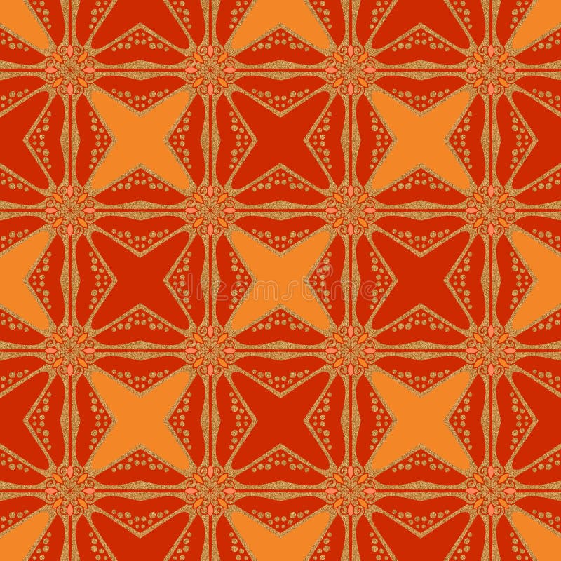 Antique Mosaic Seemless Repeat Pattern Wallpaper Stock Illustration ...