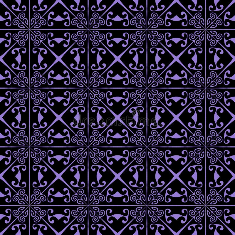 Antique Mosaic Seemless Repeat Pattern Wallpaper Stock Illustration ...