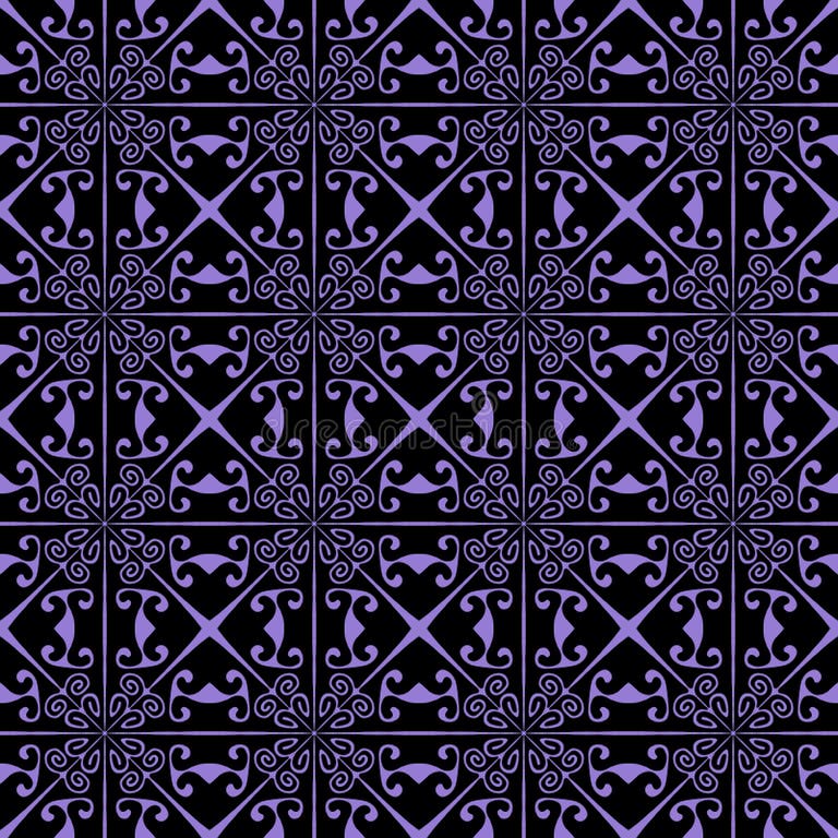 Antique Mosaic Seemless Repeat Pattern Wallpaper Stock Illustration ...