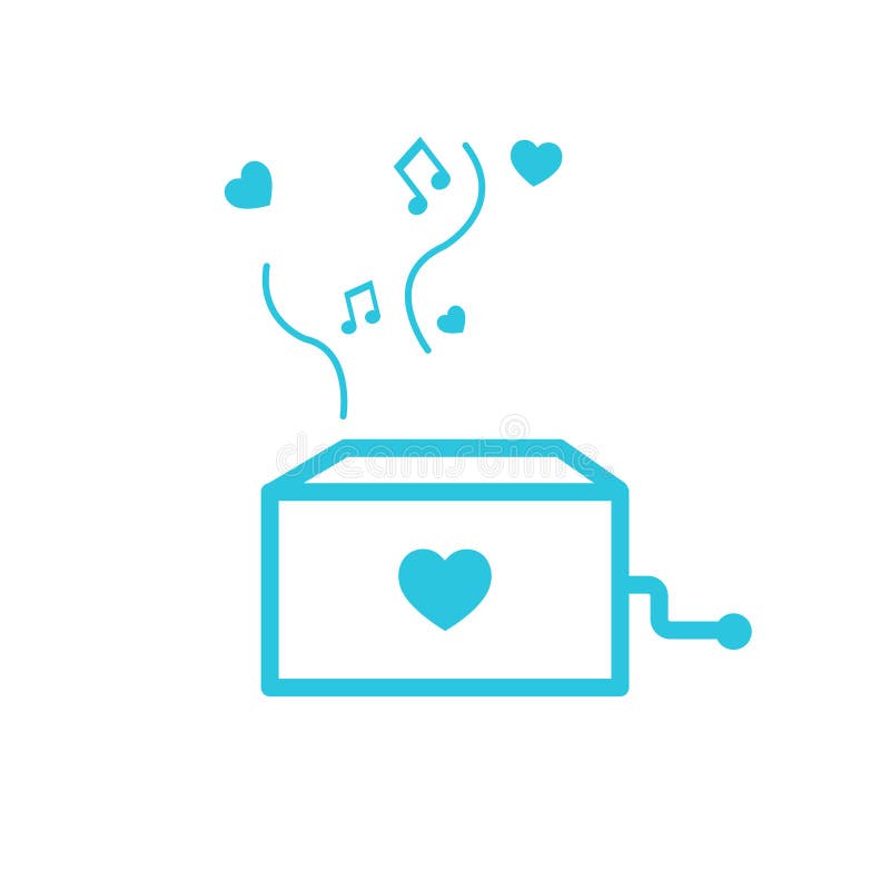 Antique Music Box. Isolated on White Background Stock Vector ...