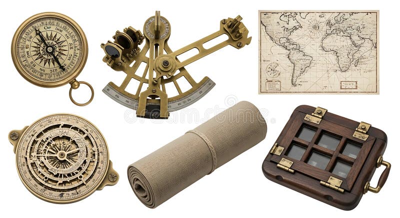 Antique Nautical Instruments Stock Illustrations – 455 Antique Nautical Instruments Stock ...