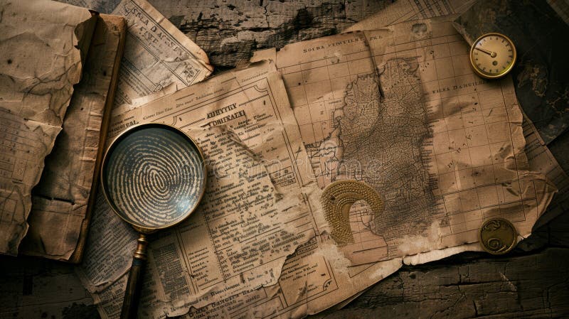 The Antique Navigation Map. AI Generated Stock Photo - Image of history ...