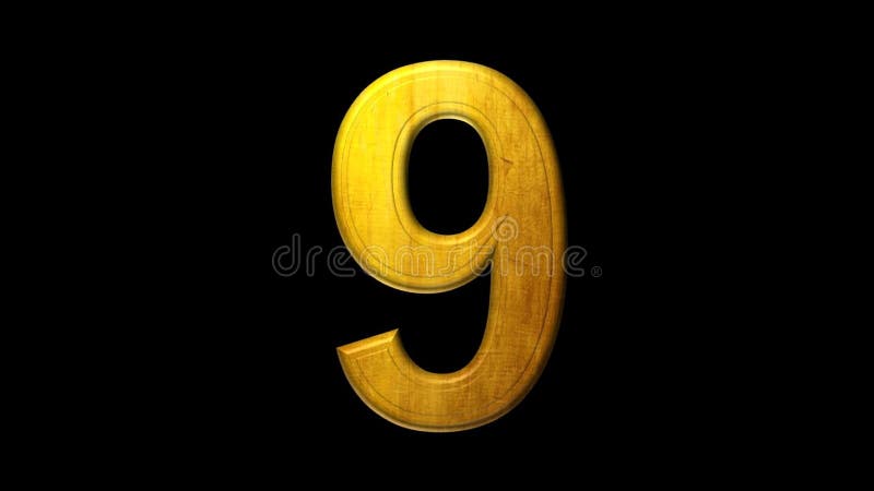 Antique Numbers in Gold on Isolated Black Background Stock Vector ...