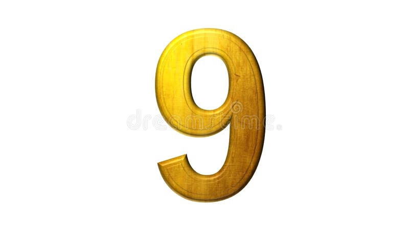 Antique Numbers in Gold Isolated on White Background Stock Vector ...
