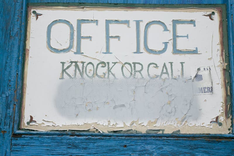 Antique office sign stock image. Image of advertisement - 600147