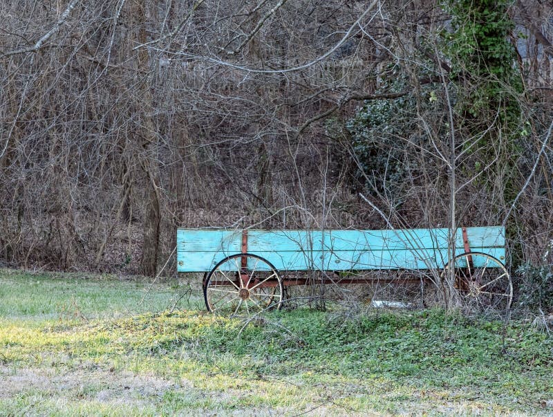 Antique Old Style Cart Left in a Field for Years Stock Photo - Image of ...