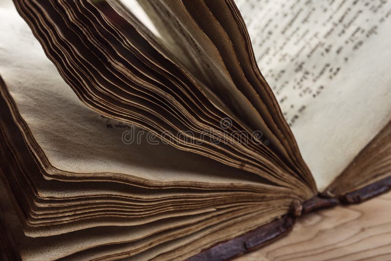 Antique open book. stock image. Image of learning, document - 75655675