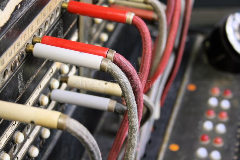Antique Operator Switchboard Stock Image - Image of switchboard, work ...