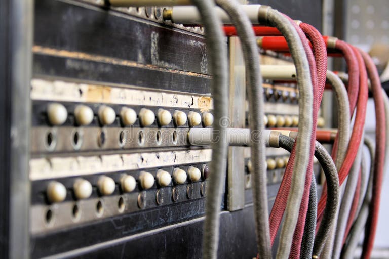 Antique Operator Switchboard Stock Photo - Image of communications ...
