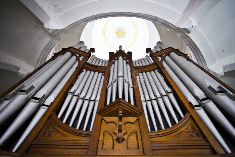 Antique organ stock image. Image of golden, instrument - 17032051