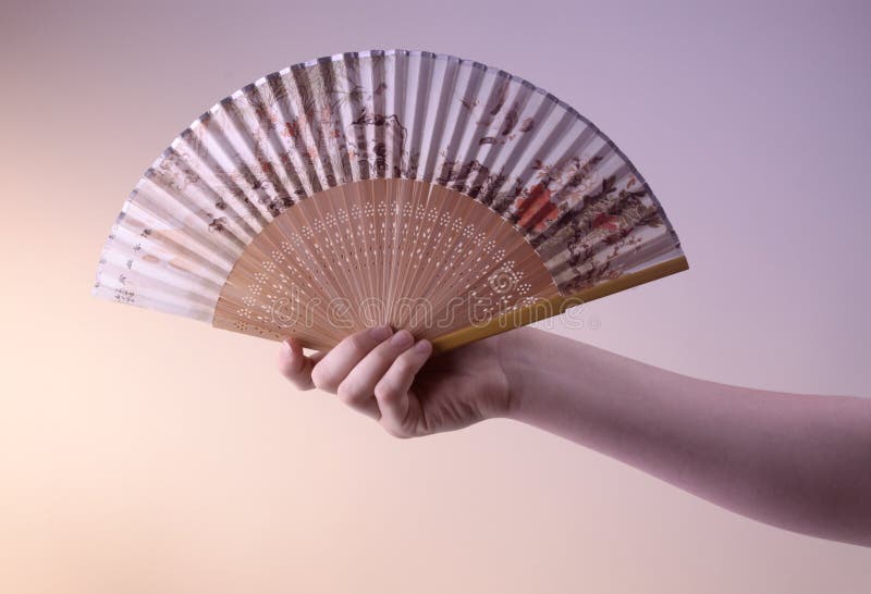 Antique oriental fan stock photo. Image of elegant, hold - 9181256
