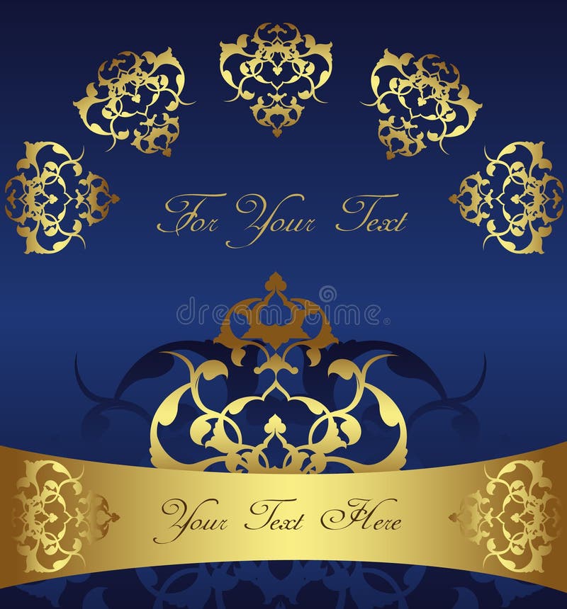 Antique Ottoman Gold Design Stock Vector - Illustration of abstract ...