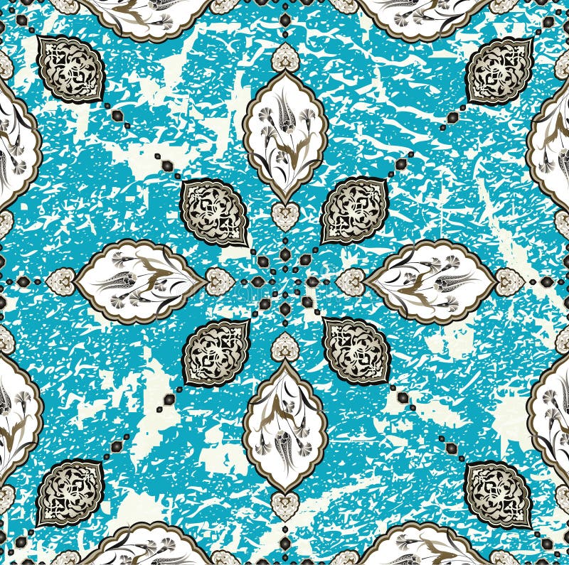 Antique Ottoman Grungy Wallpaper Design Stock Vector - Illustration of ...