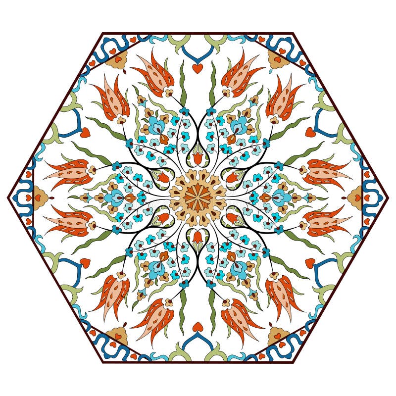 Antique Ottoman Turkish Pattern Vector Design Eighty Seven Stock Vector ...