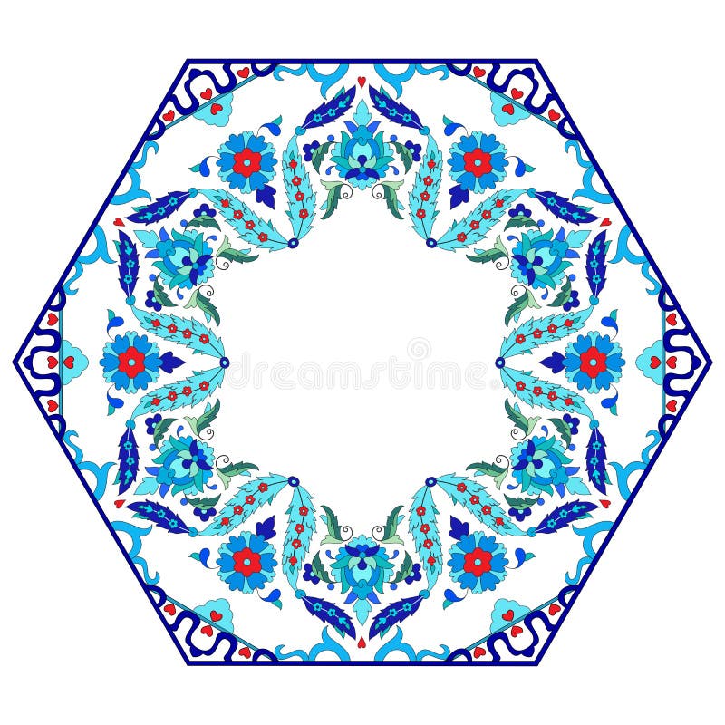Antique Ottoman Turkish Pattern Vector Design Thirty Nine Stock Vector ...