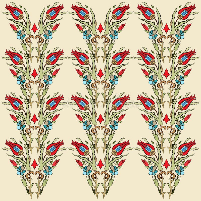 Antique Ottoman Turkish Pattern Vector Design Fourteen Stock Vector ...