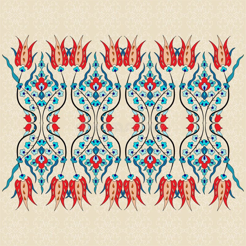 Turkish Carpet Pattern with Motifs Stock Photo - Image of handmade ...