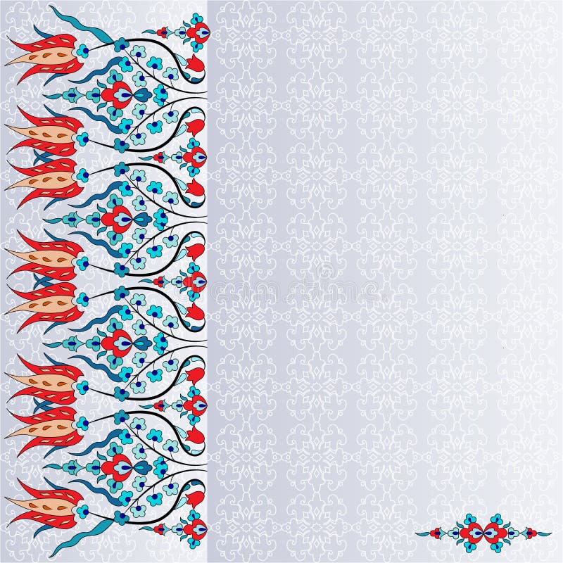 Antique Ottoman Turkish Pattern Vector Design Three Stock Vector ...