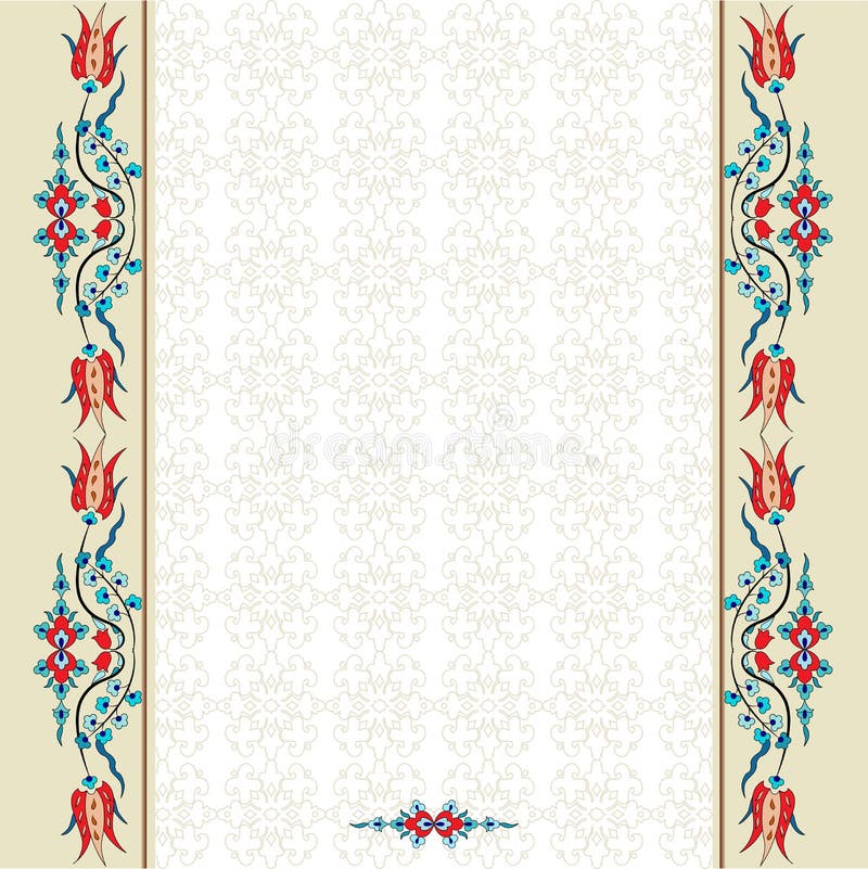 Antique Ottoman Turkish Pattern Vector Design Three Stock Vector ...