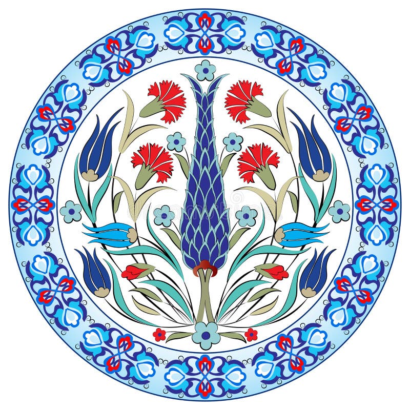 Antique Ottoman Turkish Pattern Vector Design Three Stock Vector ...