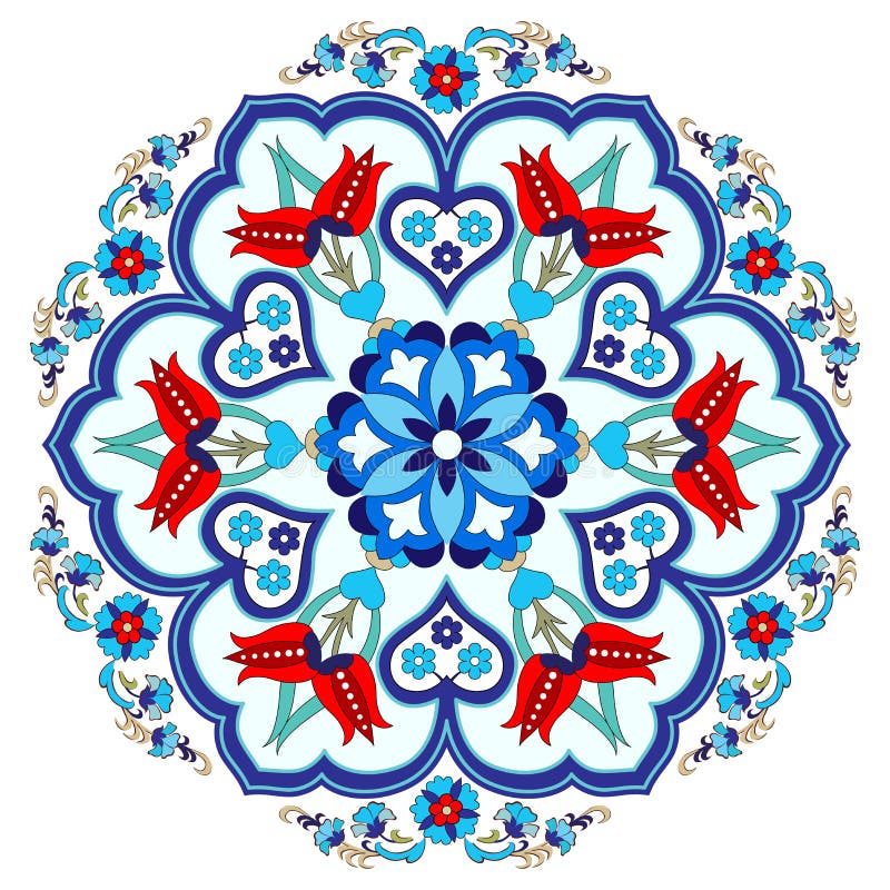 Antique Ottoman Turkish Pattern Vector Design Three Stock Vector ...